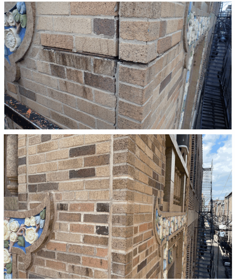 Before & after corner - credit WJE | Landmarks Illinois